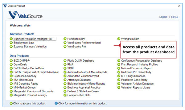 Dashboard - ValuSource