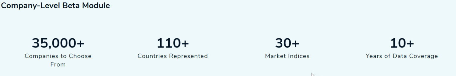 Kroll Company-Level Beta Module - ValuSource