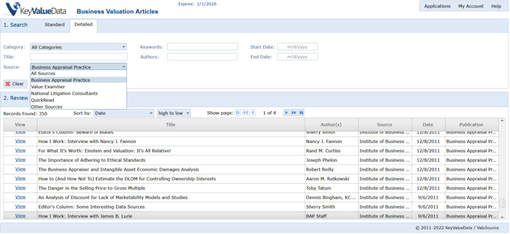 Business Valuation Articles - ValuSource
