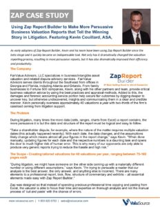 Zap Report Builder Case Study Kevin Couillard Rev 2 - ValuSource